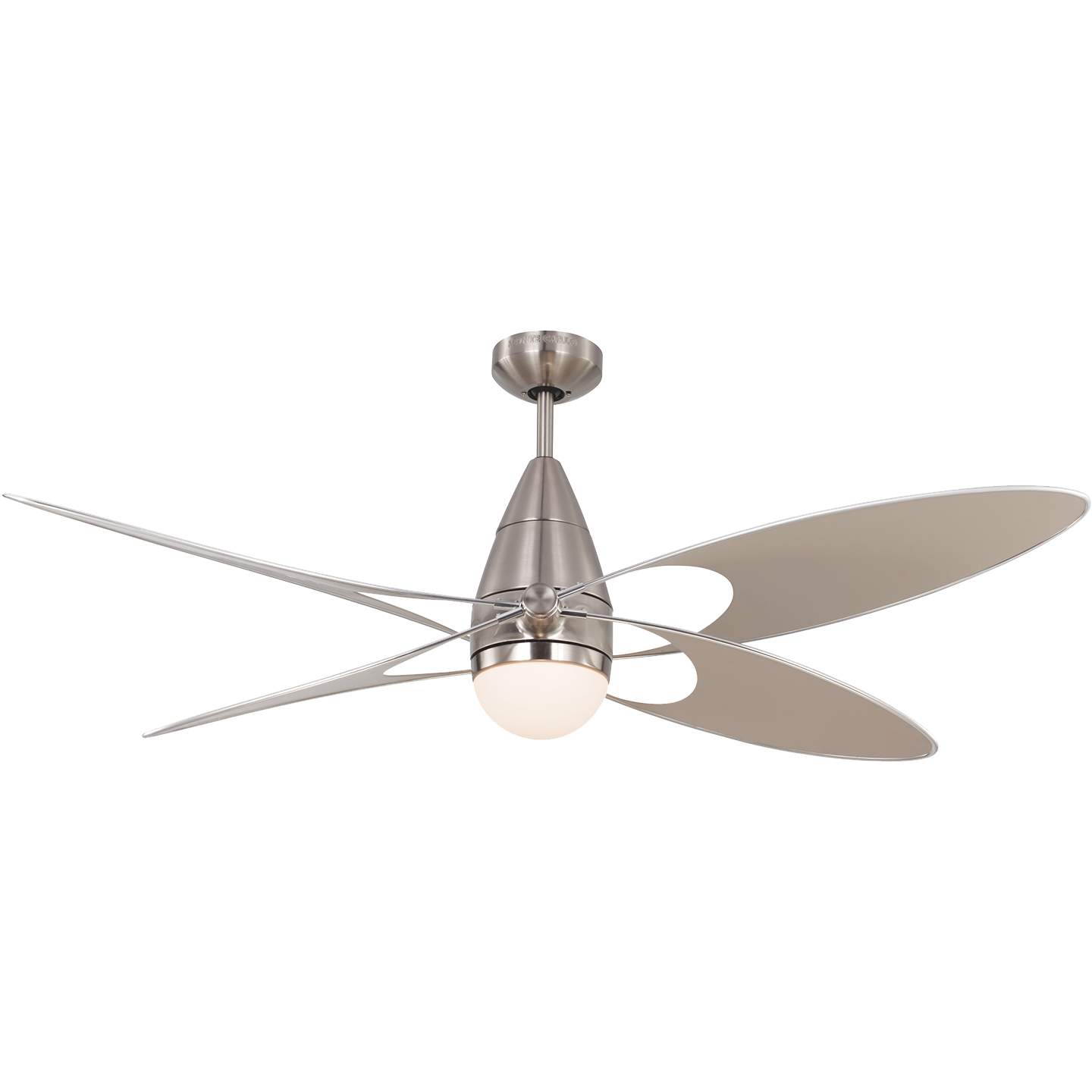 Butterfly 54 LED Ceiling Fan with Silver Blades and Light Kit - 4BFR54 ...