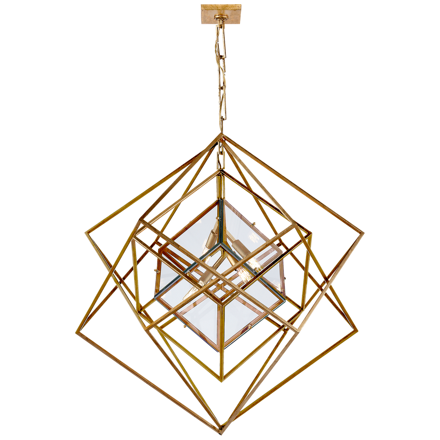 Cubist Medium Chandelier - KW5021 | Visual Comfort