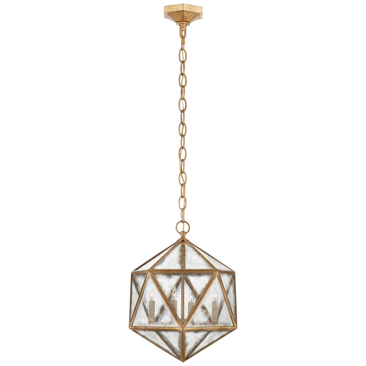 Zeno Medium 18 Facet Hedron Lantern - CHC5201 | Visual Comfort